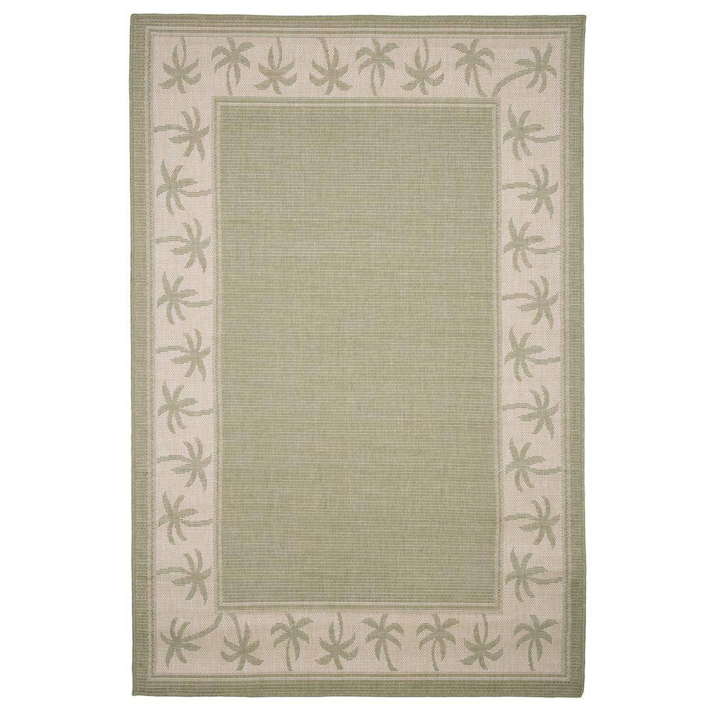 Lavish Home Palm Trees Green 5 ft. x 8 ft. Indoor/Outdoor Area Rug 62-30341