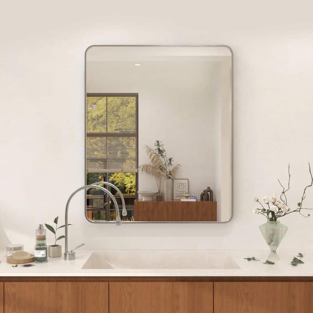 tydex Dew 30 in. W x 36 in. H Rectangular Framed Wall Bathroom Vanity ...