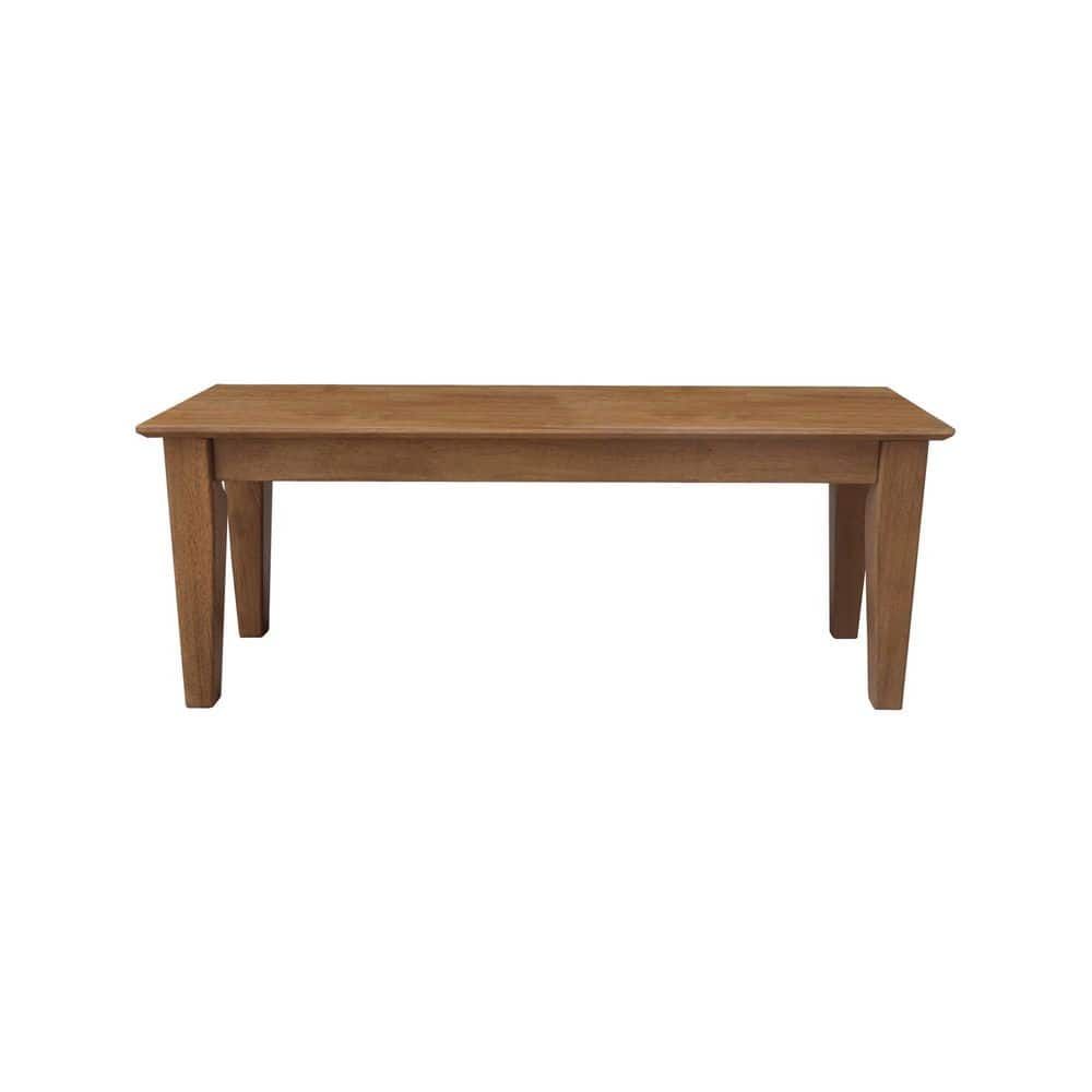 International Concepts Hickory Dining Bench without Back 47.5 in. BE140 ...