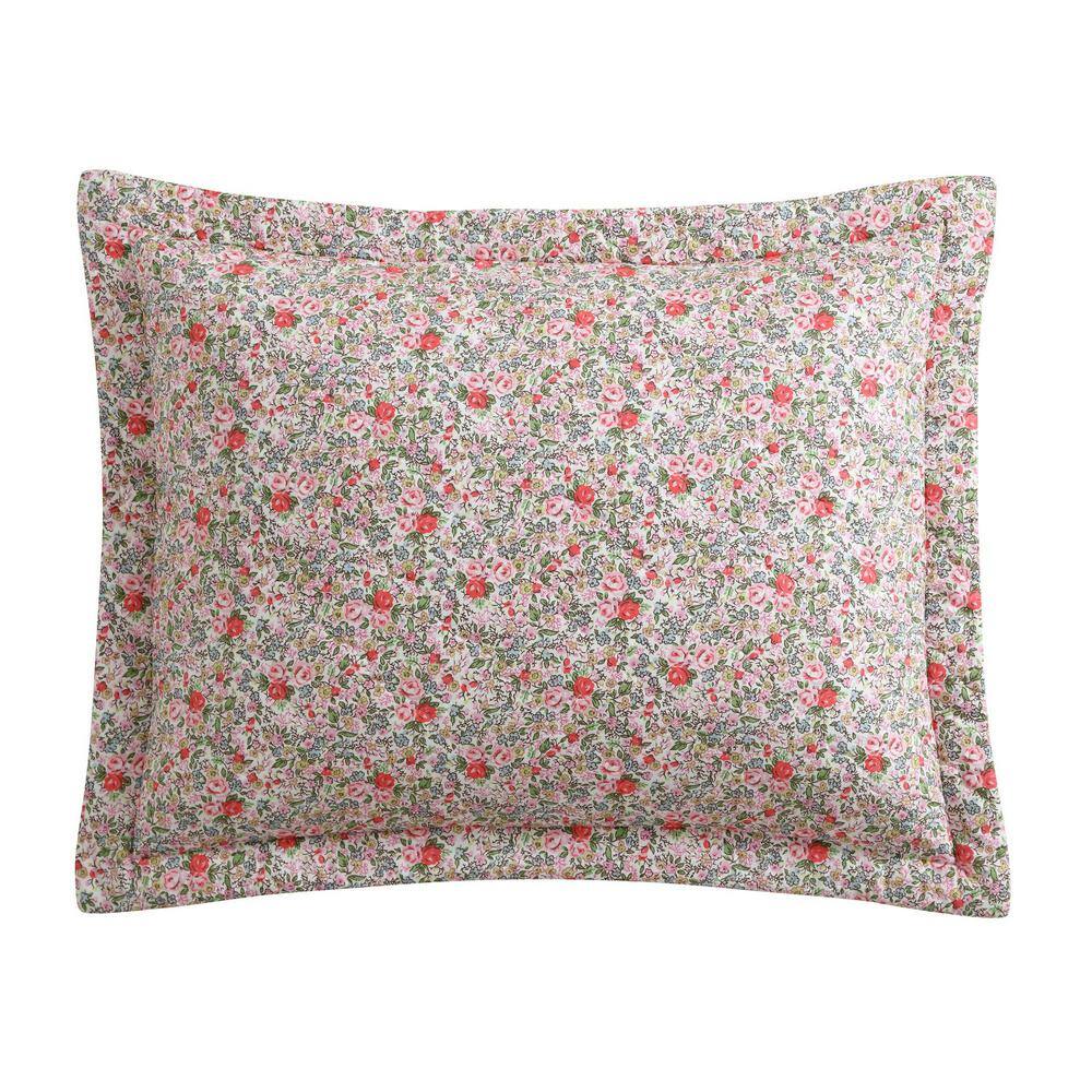 Laura Ashley Rowena Cotton Pink Standard Sham USHSGZ1252407 - The Home ...