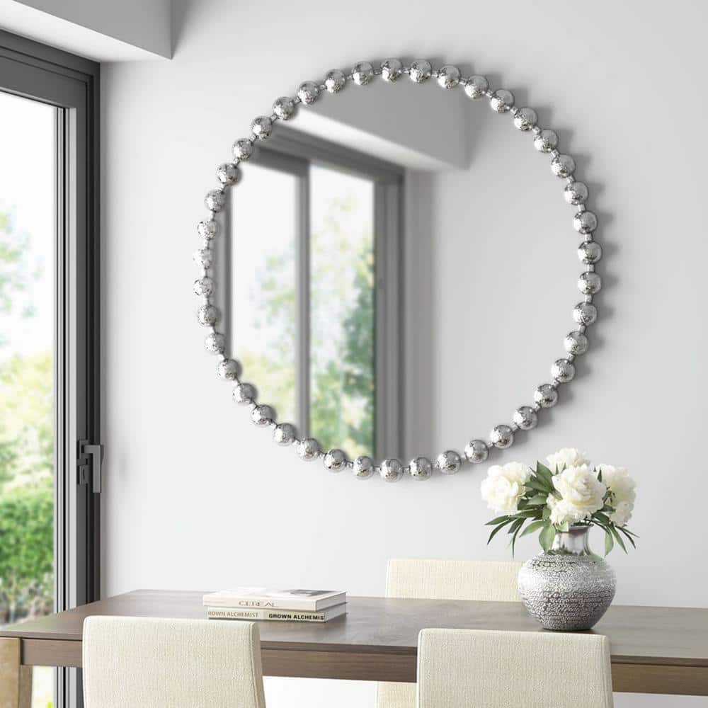 Miscool Anky 36 in. W x 36 in. H Iron Framed Round Decorative Accent ...