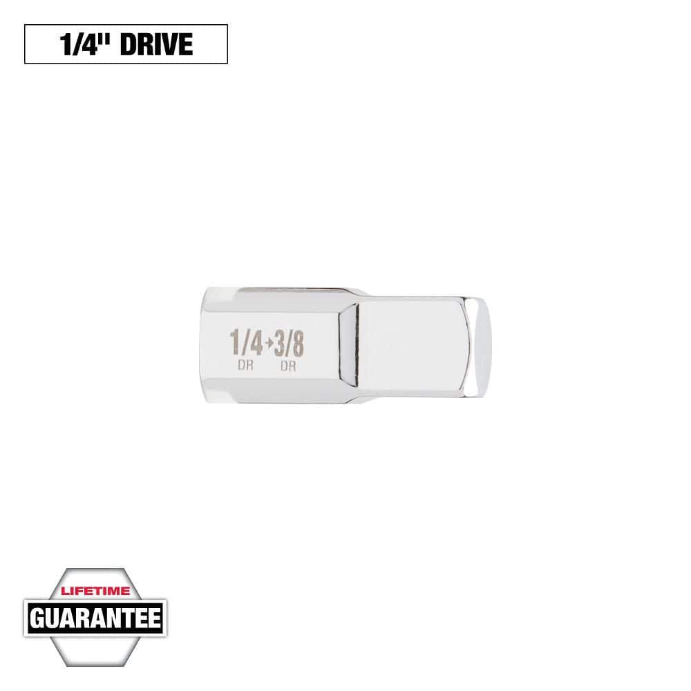 Milwaukee 1/4" Drive 1/4"F X 3/8"M Adapter 42-04-9110 - The Home Depot