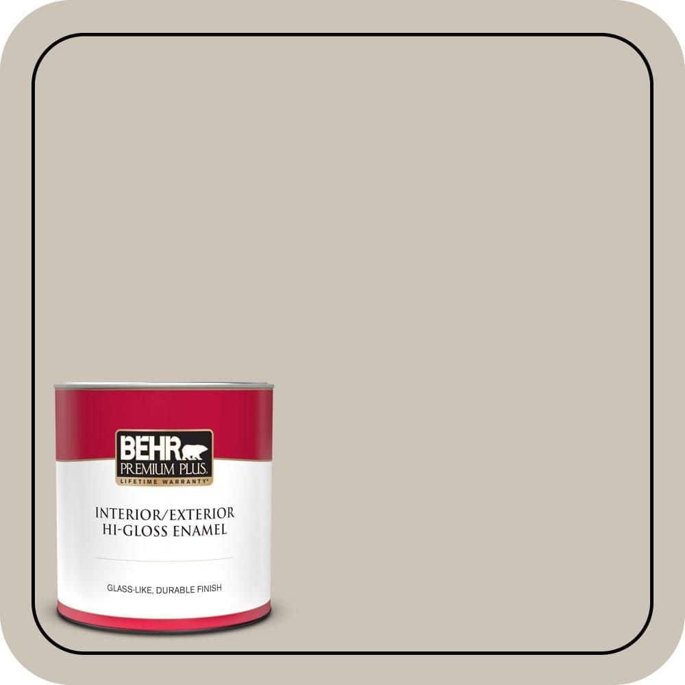 BEHR PREMIUM PLUS 1 qt. Designer Collection #DC-009 Vintage Pewter Hi ...
