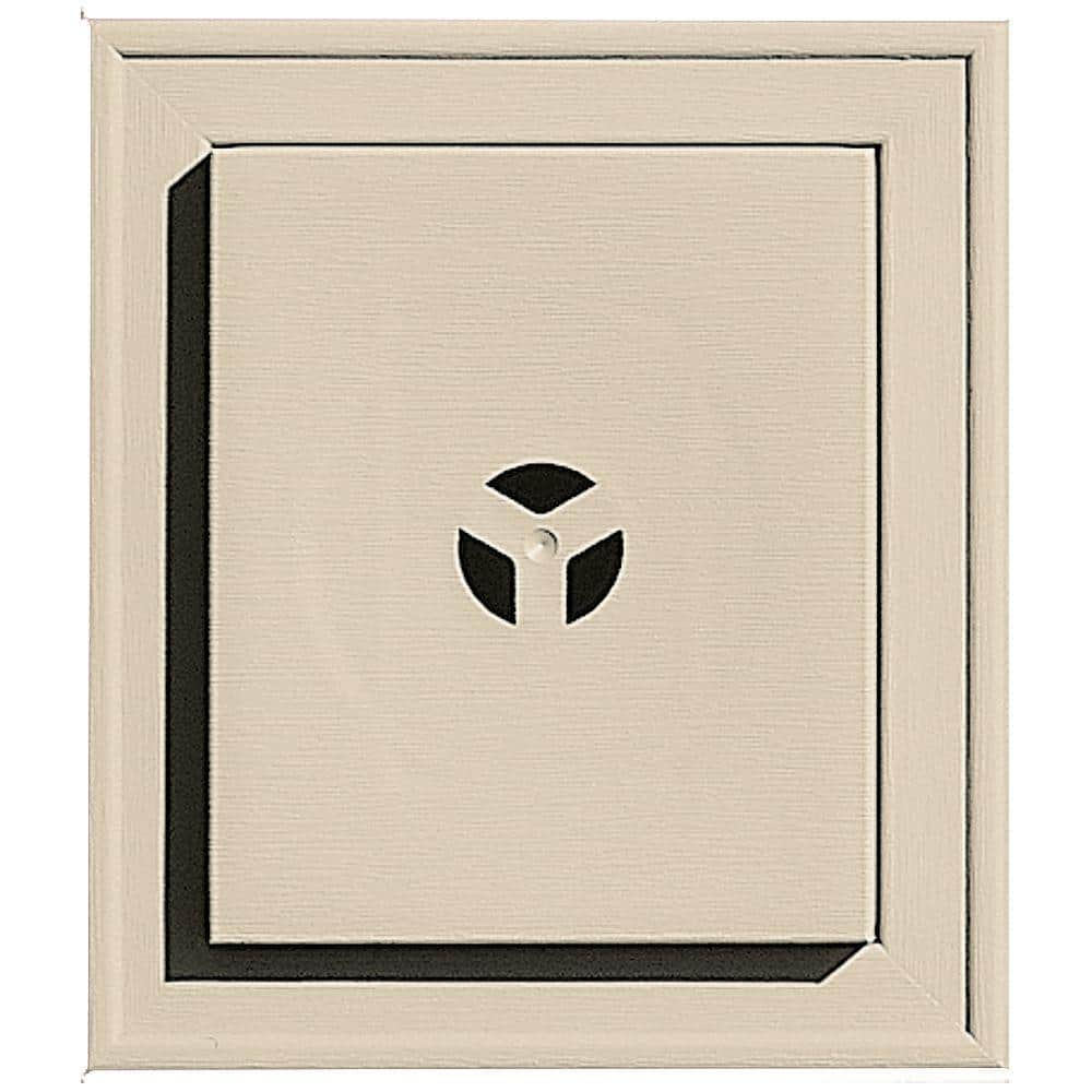 Builders Edge 7 in. x 8 in. # 049 Almond Square Mounting Block ...