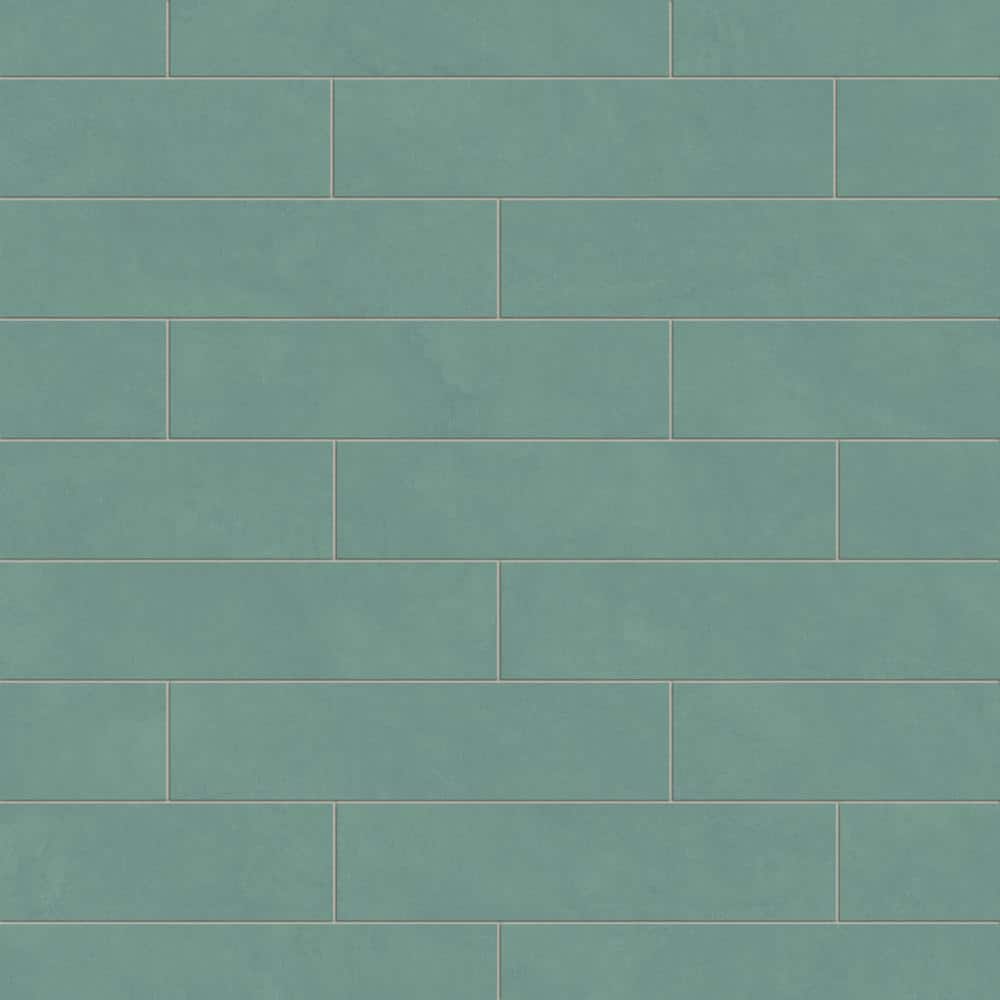 Corso Italia Urban Jade Matte 3 in. x 12 in. Solid Concrete Look ...