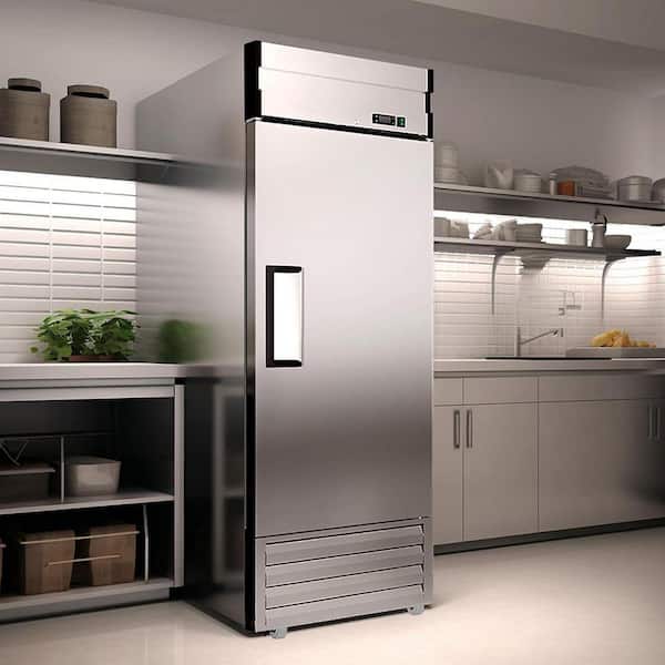27 in. 23 cu.ft. Auto Defrost Commercial Upright Freezer in Stainless ...