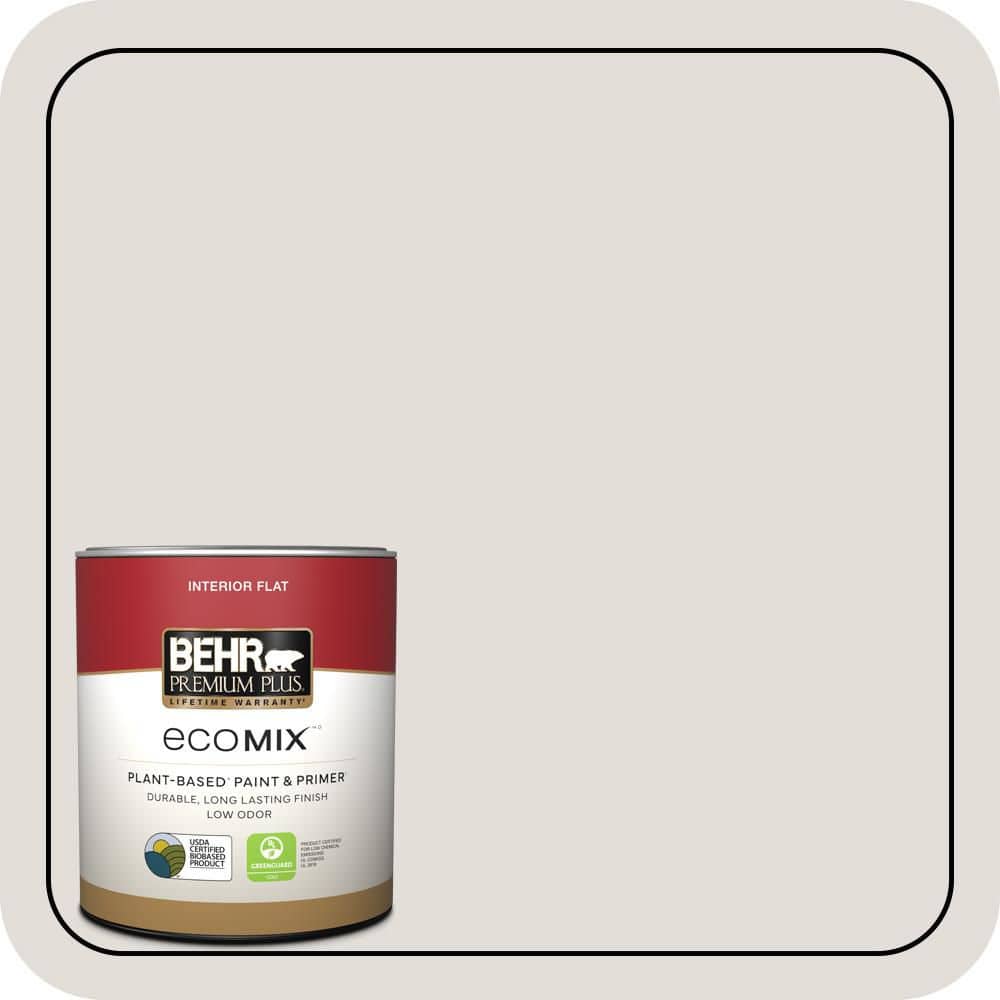BEHR PREMIUM PLUS 1 qt. #BWC-21 Poetic Light Flat EcoMix Plant-Based ...