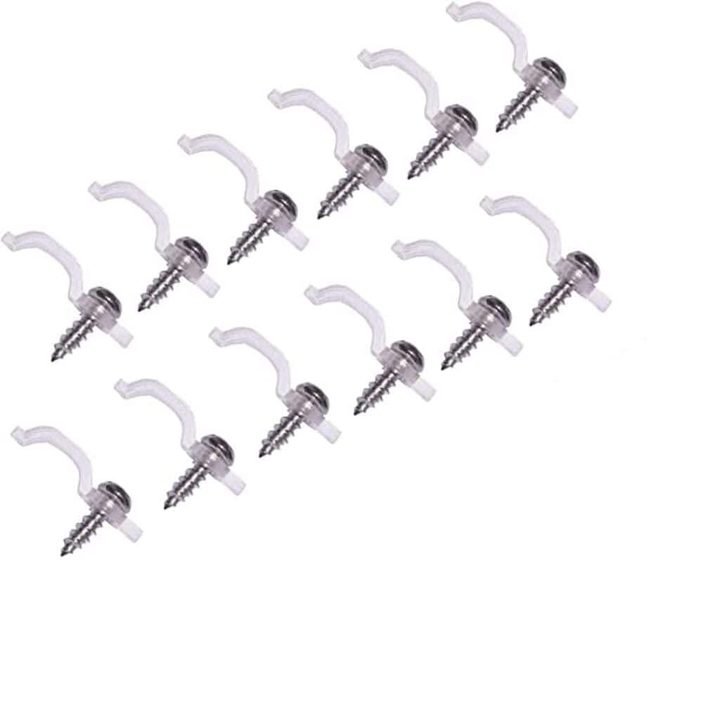 LED Strip Light Mounting Brackets, Transparent Fixture, 100-Pack with ...