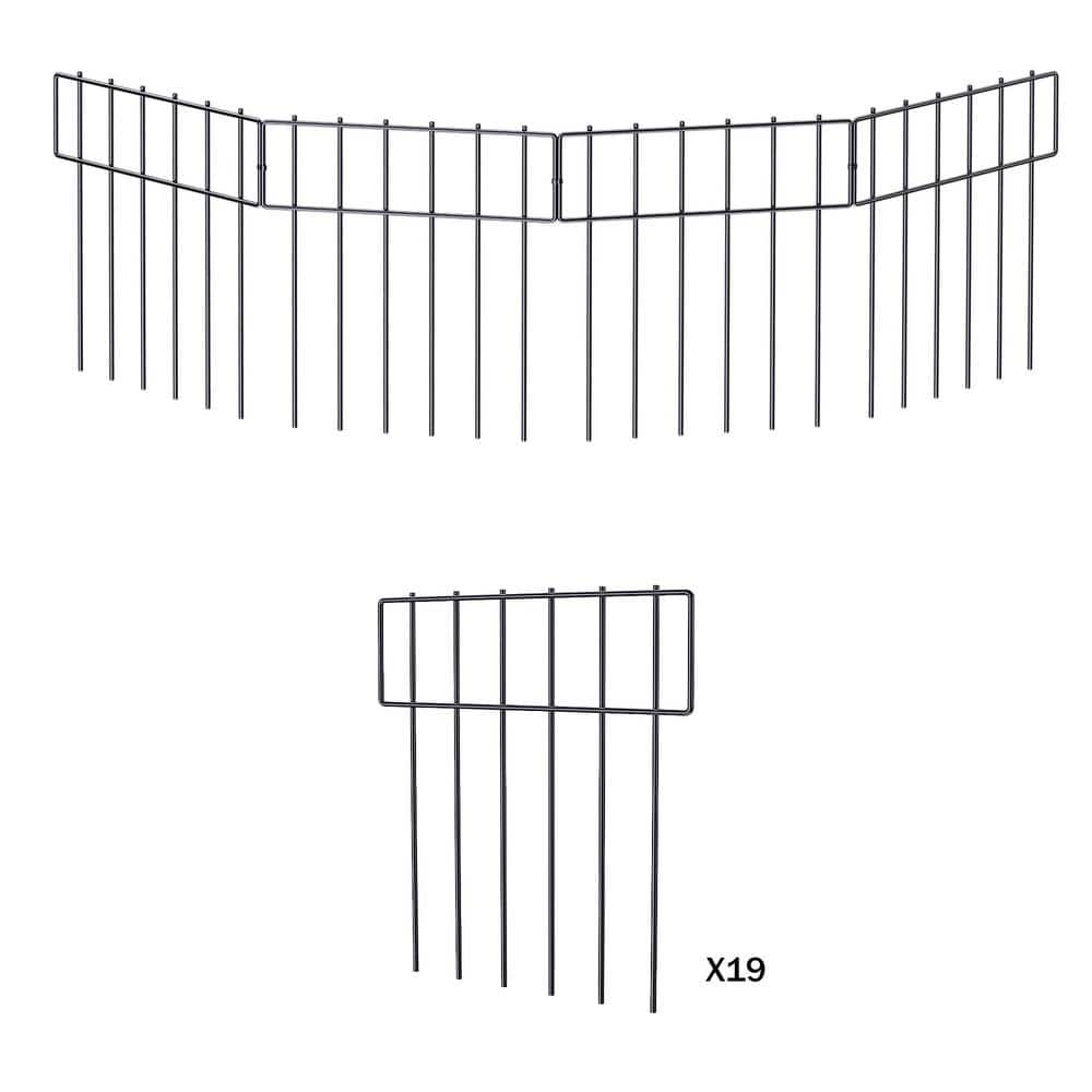 Oumilen 17 in. H x 13 in. L Barrier Fence, Decorative Garden Fencing ...