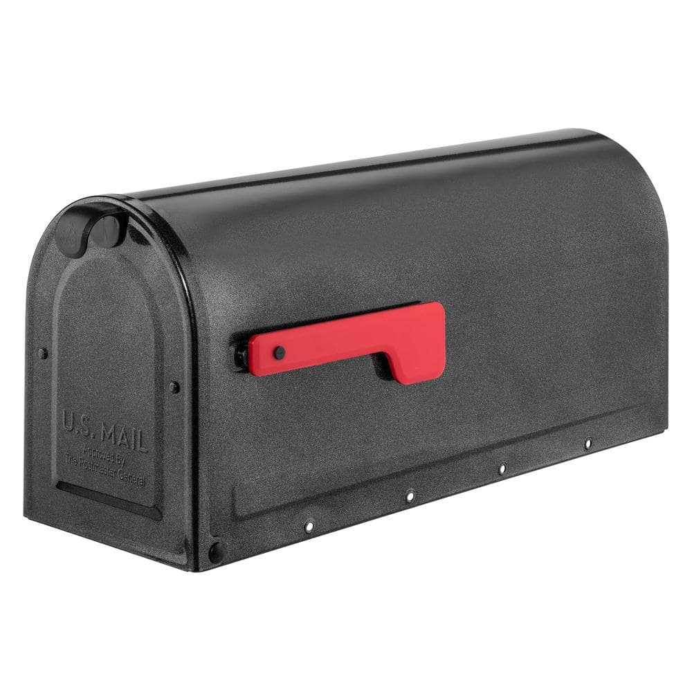 Architectural Mailboxes MB1 Pewter, Medium, Steel, Post Mount Mailbox ...
