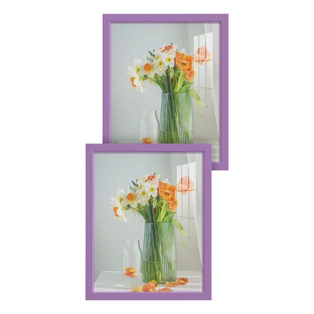 Wexford Home Modern 11 in. x 14 in. Violet Picture Frame (Set of 2 ...