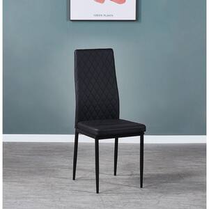 GOJANE Gray Faux Leather Upholstered Modern Style Dining Chair with ...