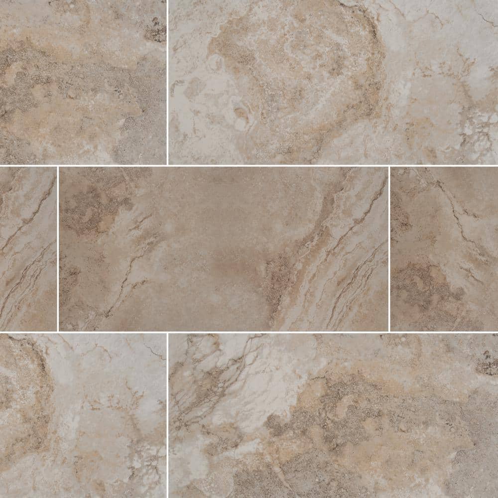 Reviews for MSI Nola Beige 12 in. x 24 in. Matte Ceramic Travertine ...