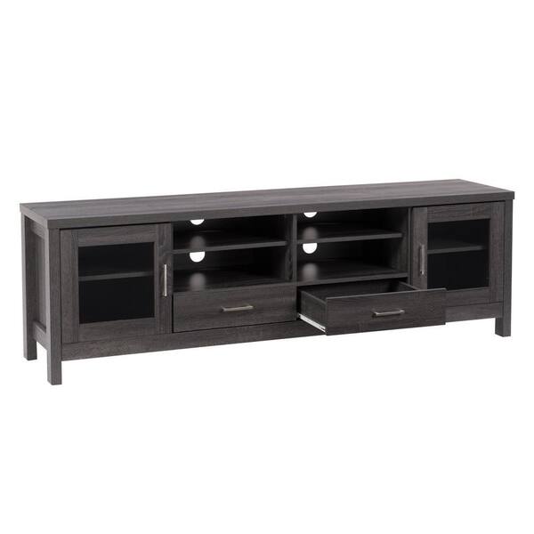 CorLiving Hollywood Dark Gray TV Cabinet, for TVs up to 85 in. THW-720 ...