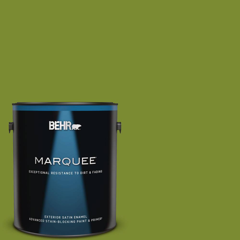BEHR MARQUEE 1 gal. #P360-7 Sassy Grass Satin Enamel Exterior Paint ...