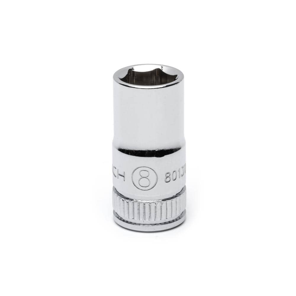 GEARWRENCH 1/4 in. Drive 6 Point Metric Standard Socket 8 mm 80130 ...