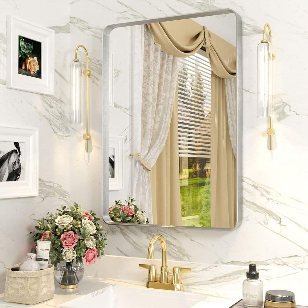 Apmir 20 in. W x 28 in. H Rectangular Aluminum Alloy Framed and ...