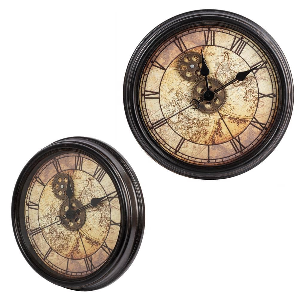 Kiera Grace KIERA GRACE Glen Wall Clock – 18 in.,Retro Black Mechanic ...