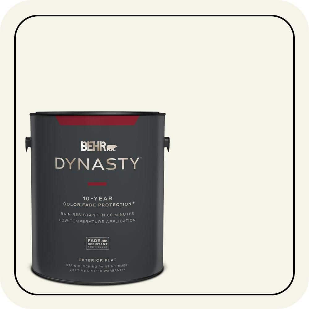 BEHR DYNASTY 1 gal. #W-F-700 Moon Rise Flat Exterior Stain-Blocking ...