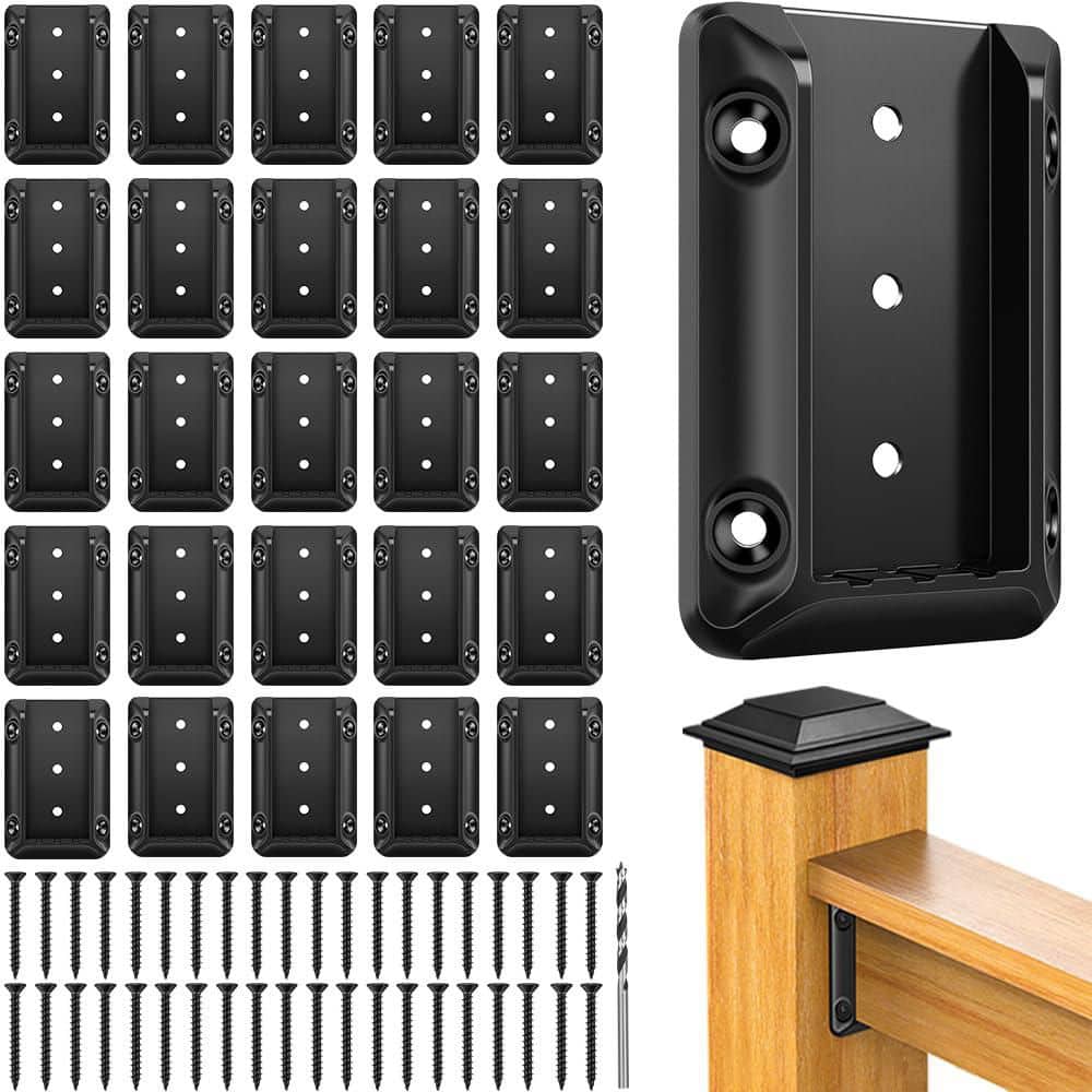 Afoxsos Deck Railing Bracket Connectors with Coated Wood Screws, Drill ...