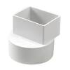 NDS HIPS Offset Downspout Adapter, 2X3 in. Downspout X 4 in. S&D Hub ...