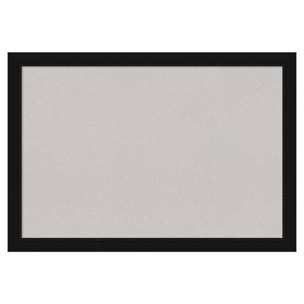 Amanti Art Avon Black Narrow Framed Grey Corkboard 26 in. x 18 in ...
