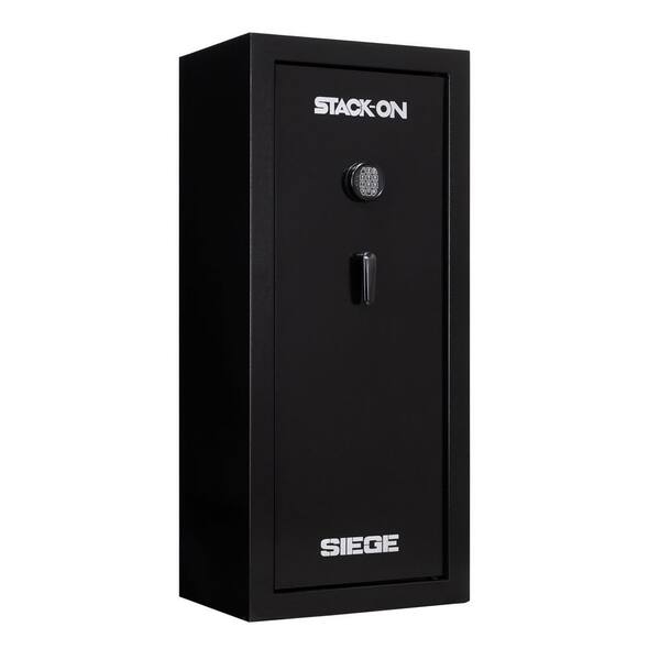 STACK-ON Siege 18-Gun Fire Resistant Gun Safe, Electronic Lock in Black ...