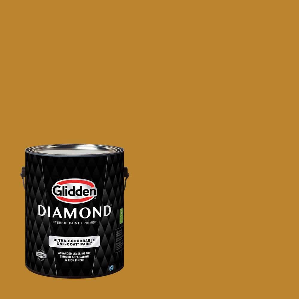 Glidden Diamond 1 gal. PPG1208-7 Gothic Gold Ultra-Flat Interior Paint ...