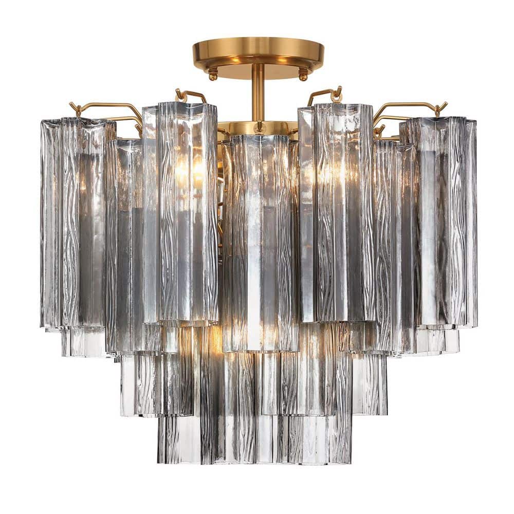 Crystorama 17.75 Addis 4 Light Aged Brass Semi Flush Mount ADD-300-AG-SM_CEILING - The Home Depot