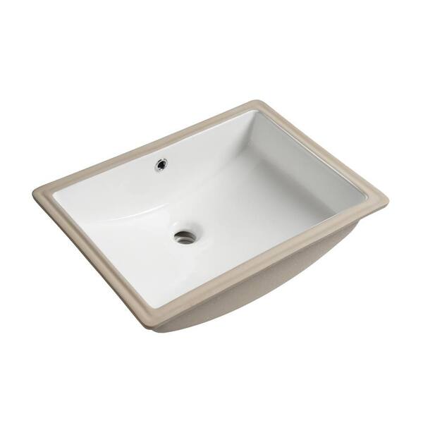 Los Flexi 21 in. Rectangle Undermount Bathroom Sink, Modern Lavatory ...