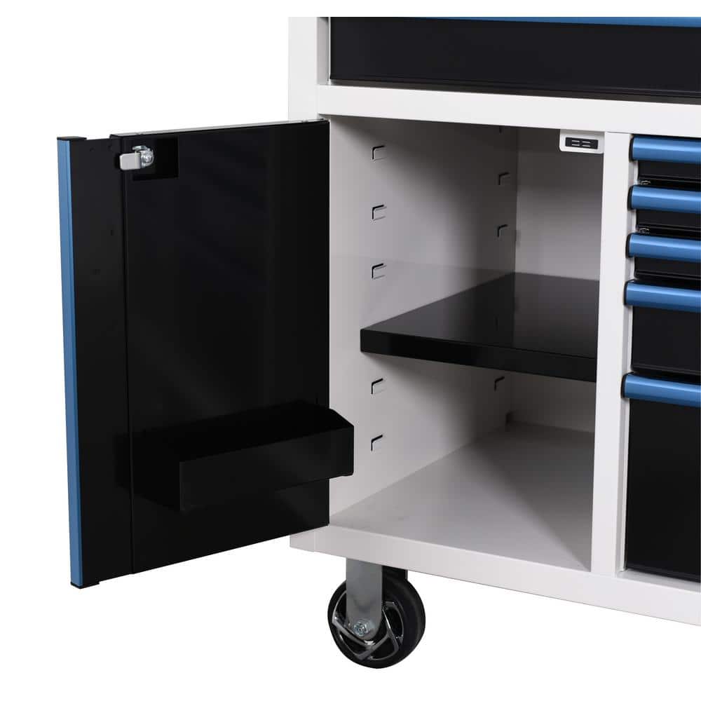 Buy Limited Edition 61 in. W x 23 in. D 11-Drawer White Mobile ...