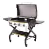 HALO Elite4B 36 in. 4-Burner 8 Zone Outdoor Propane Black Griddle Flat ...