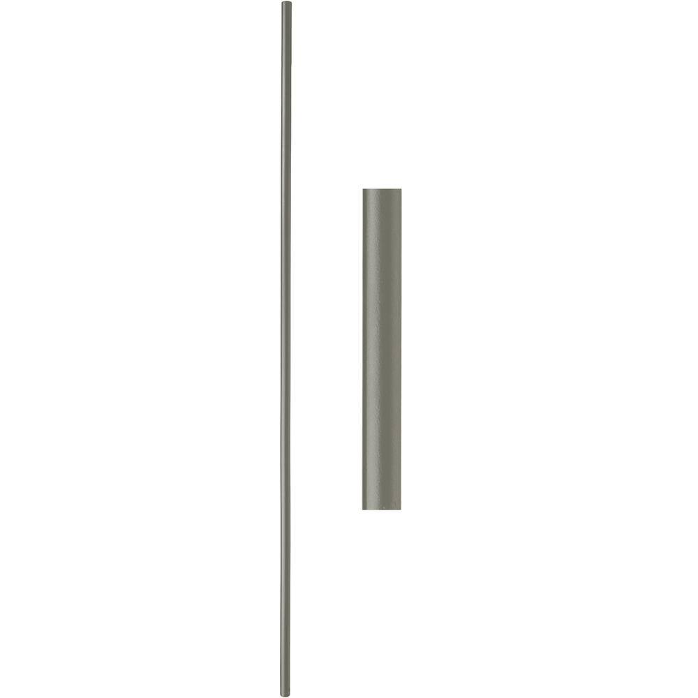 Atlas Stair Parts 44 in. x 5/8 in. Ash Grey Plain Round Base Hollow ...