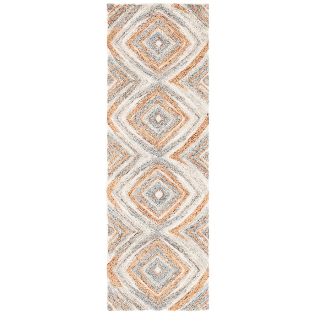 SAFAVIEH Kilim Sage/Gold 2 ft. x 7 ft. High-Low Geometric Runner Rug ...