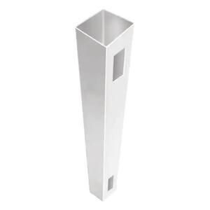 Tunearary 95 in. H, Corner Post for White Vinyl Routed Fence (Includes ...