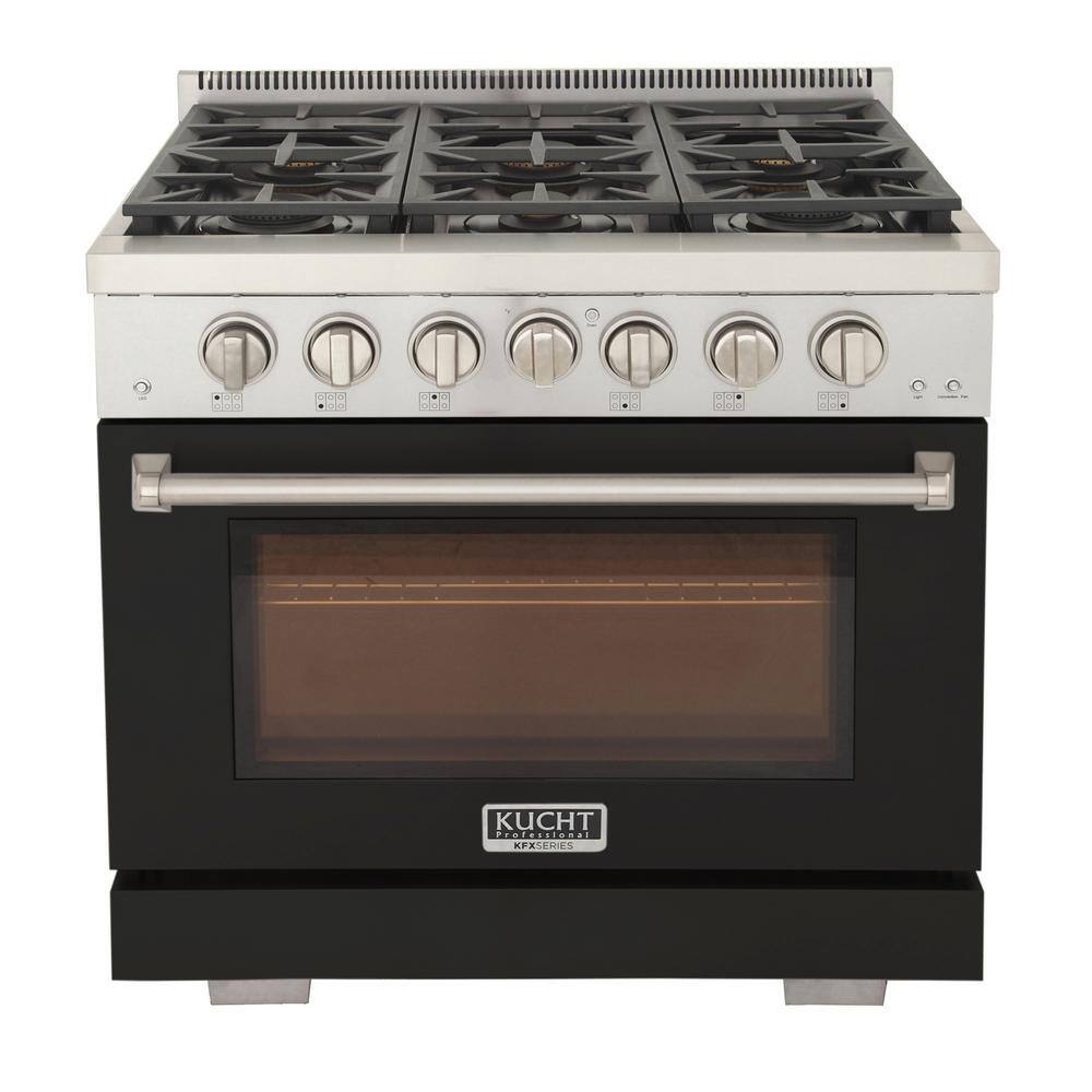 Kucht 36 in. 5.2 cu. ft. 6-Burners Freestanding Propane Gas Range in ...