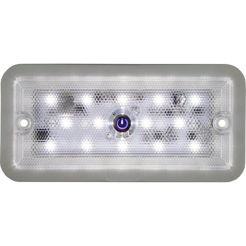 BUYERS PRODUCTS 5.8 in. Rectangular LED Interior Dome Light with Built ...
