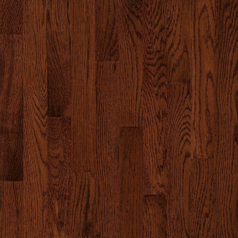 Bruce American Originals Deep Russet Oak 3/8 in. T x 3 in. W T+G Smooth ...