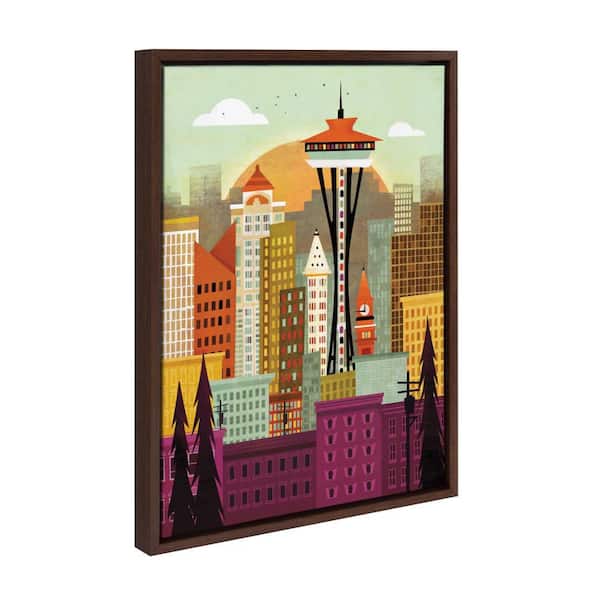 Kate and Laurel Sylvie "Seattle Skyline" by Amber Leaders Designs Brown ...