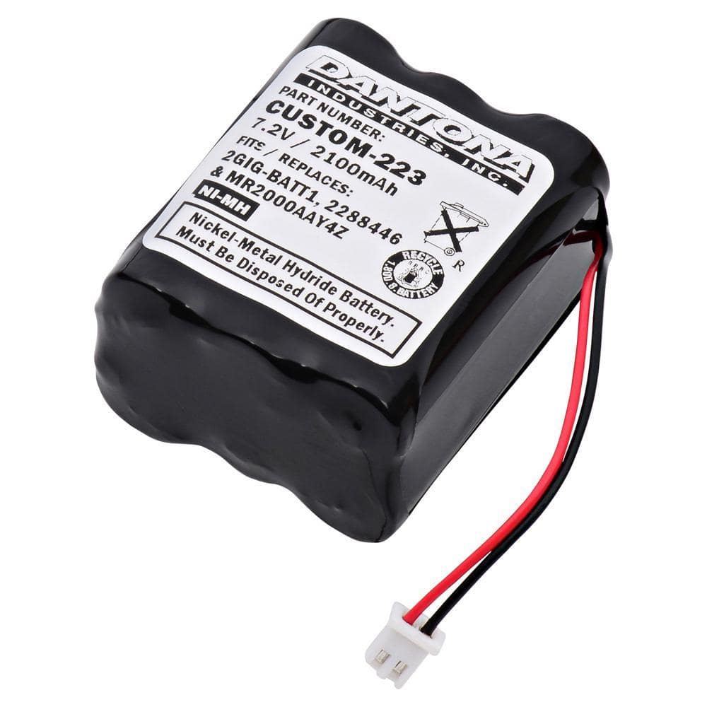 7.2V NIMH 2100mAh Custom Packs Battery 2GIG-BATT1 CUSTOM-223 - The Home ...