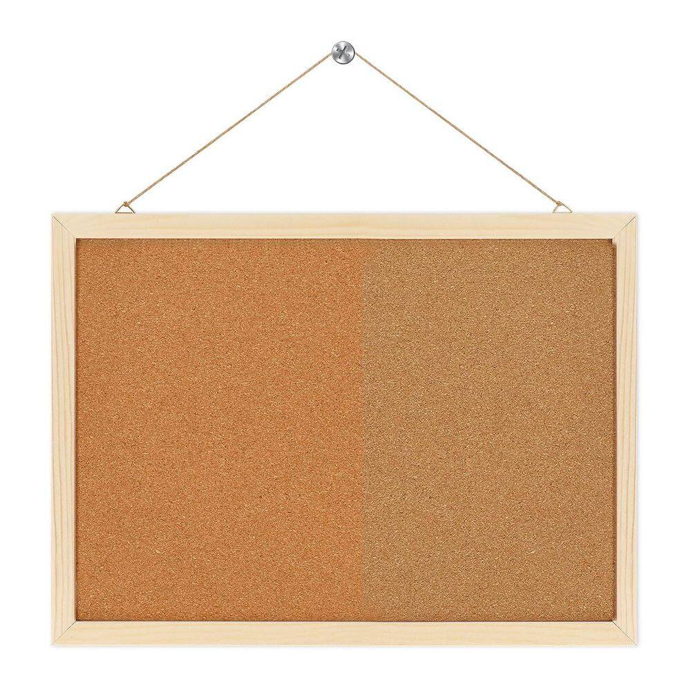 14.6x11 Inches Cork Bulletin Board Wall Mounted Pin Board with Solid ...