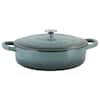Crock-Pot Artisan 5 Qt. Enameled Cast Iron Round Braiser Pan with Self ...