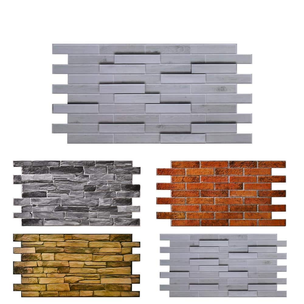 3 ft. x 1 1/2 ft. x 3/16 in. Birch Wood 3D PVC Wall Panels for Interior ...