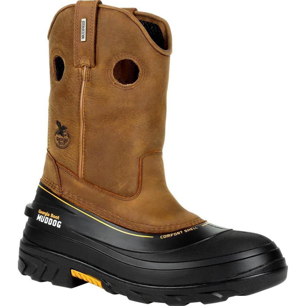 GEORGIA BOOT Men's Soft Toe Muddog Waterproof Work Wellington ...