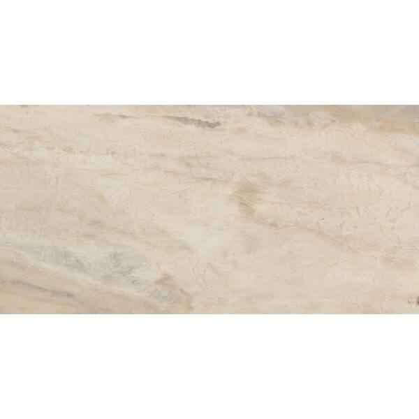 Daltile St. Clamont Ivory Marble 5 in. x 5 in. Glazed Porcelain Floor ...