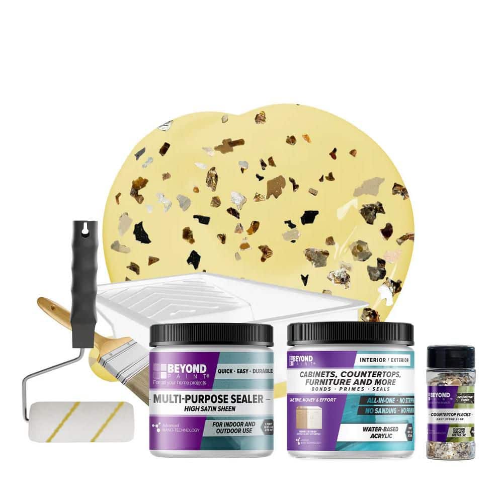 BEYOND PAINT BEYOND PAINT Buttercream Flat Countertop Kit with Oxford ...