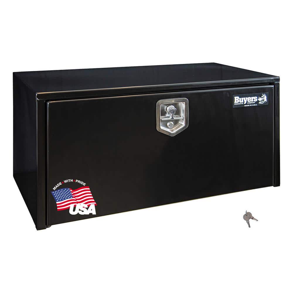 BUYERS PRODUCTS 15 x 13 x 36 in. Black Steel Underbody Truck Box with T ...