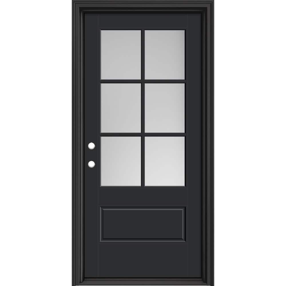 Masonite Performance Door System 36 in. x 80 in. VG 6-Lite Right-Hand ...