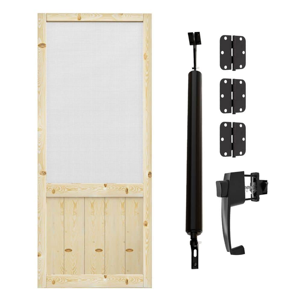 ARK DESIGN 30 in. x 80 in. Rustic Style Universal Unfinished Pine Panel ...