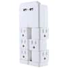 GE 6-Outlet 2 USB Swivel Outlet Charging Station in White 37064 - The ...
